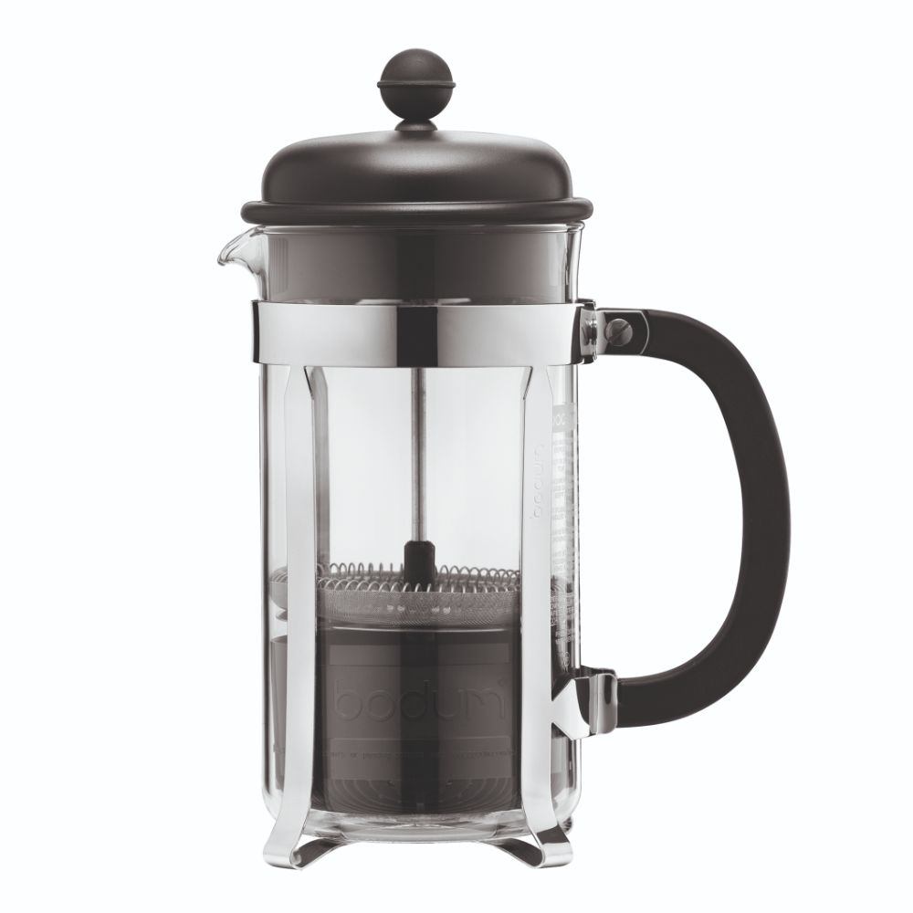 Bodum Caffettiera French Press 1L 8 Cup (Stainless Steel/Black ...