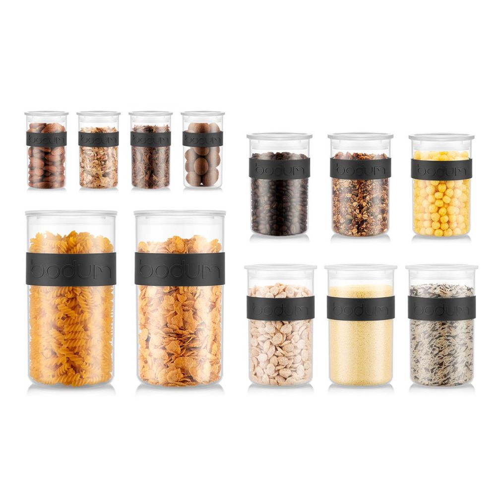 Bodum Presso 12 Piece Storage Set (4 x 250ml, 3 x 600ml, 3 x 1L, 2 x 2 ...