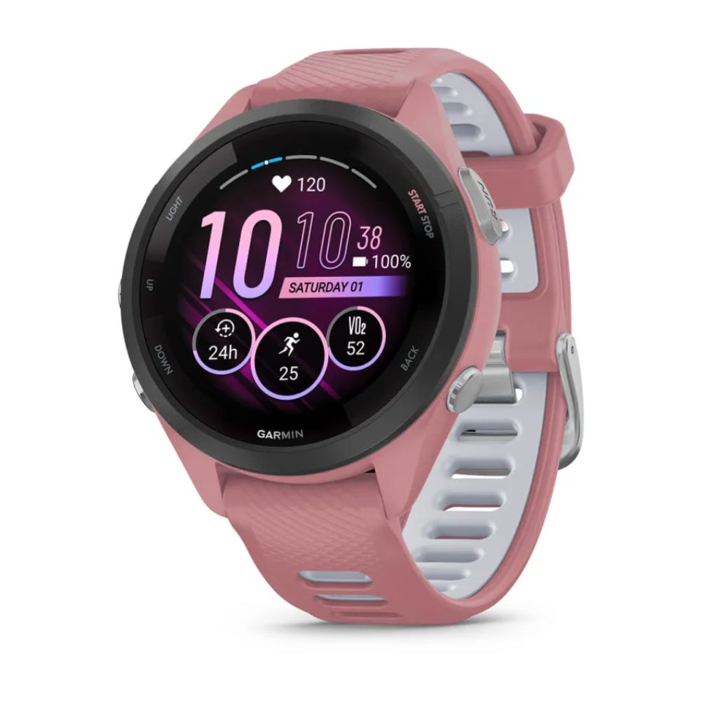 Garmin Forerunner 265S (Light Pink/Whitestone) – MacGear New Zealand